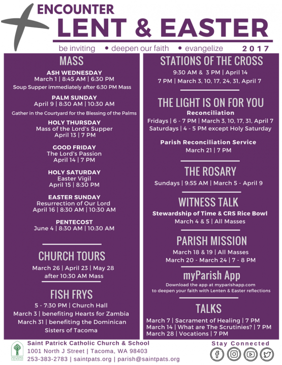 Encounter Lent: Almsgiving | Prayer | Fasting - Saint Patrick Catholic ...