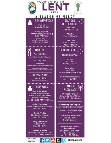 The Lenten Pillars - Saint Patrick Catholic Church