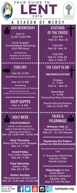 Come Home for Lent - Saint Patrick Catholic Church